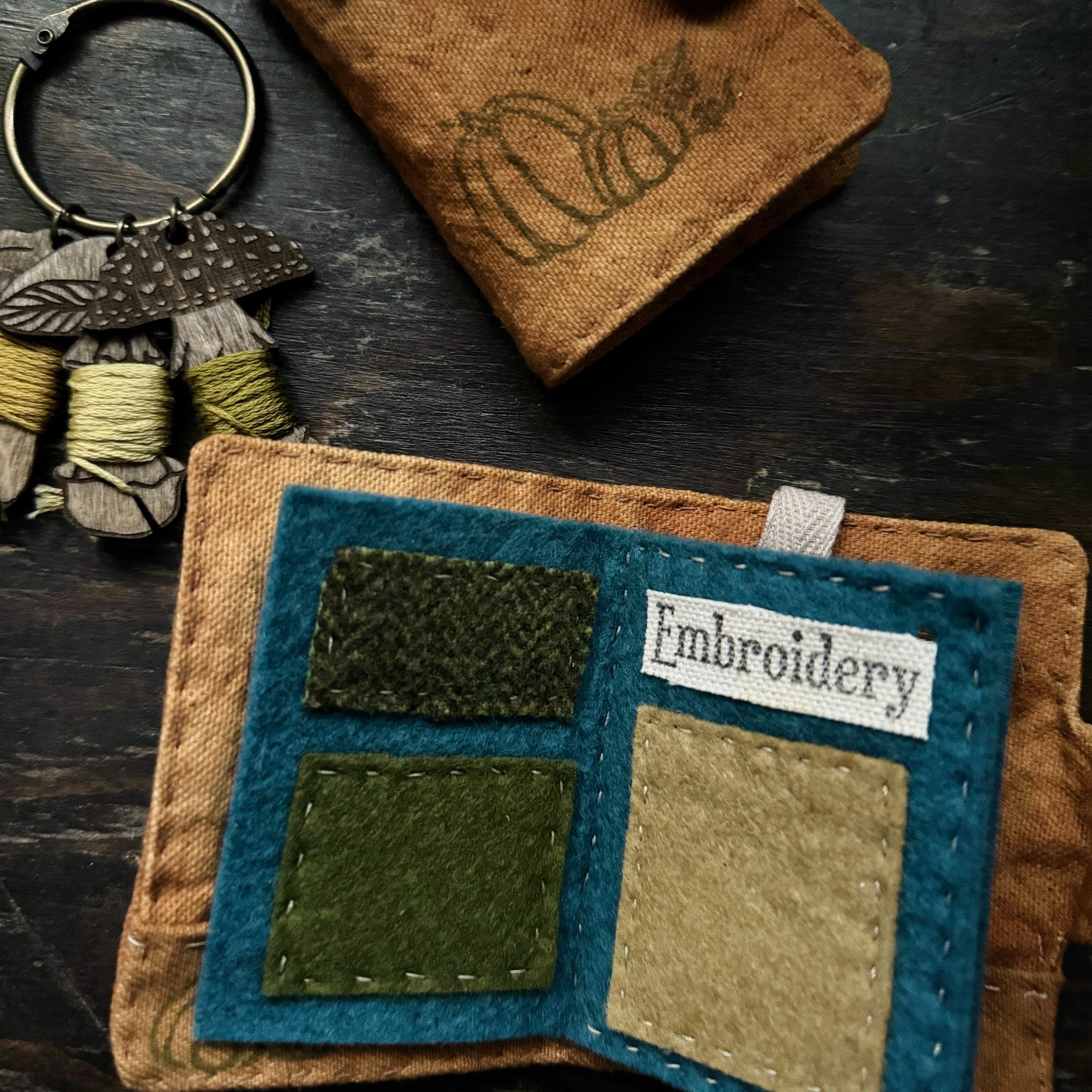 Pumpkin Needle Book turquoise pages – Evoke Supply Co.